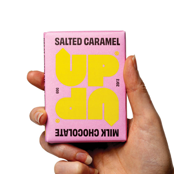 UP-UP Ethical Salted Caramel Milk Chocolate Bar 60g - Penny Black