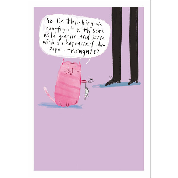 Mouse Cooking Instructions Funny Cat Card - Penny Black