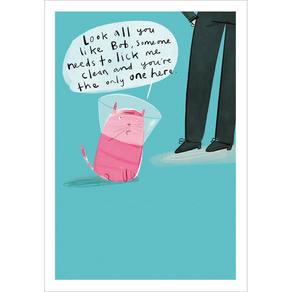 Lick Me Clean Funny Cat Card Penny Black