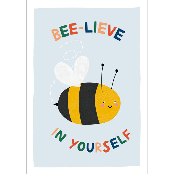 Bee-Lieve In Yourself Good Luck Card - Penny Black