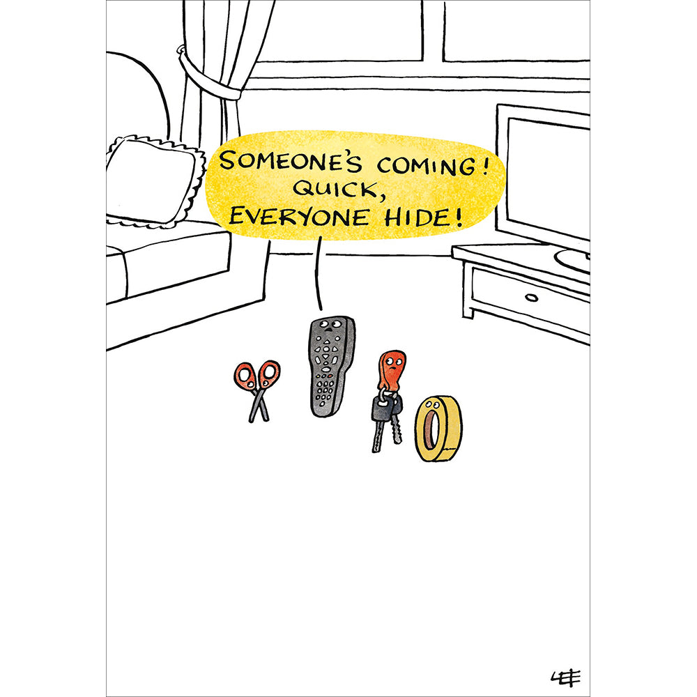 Everyone Hide Keys Funny Card - Penny Black