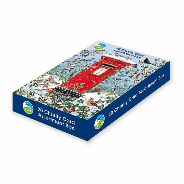 RSPB 2025 Charity Christmas Card Box Of 20 - Penny Black
