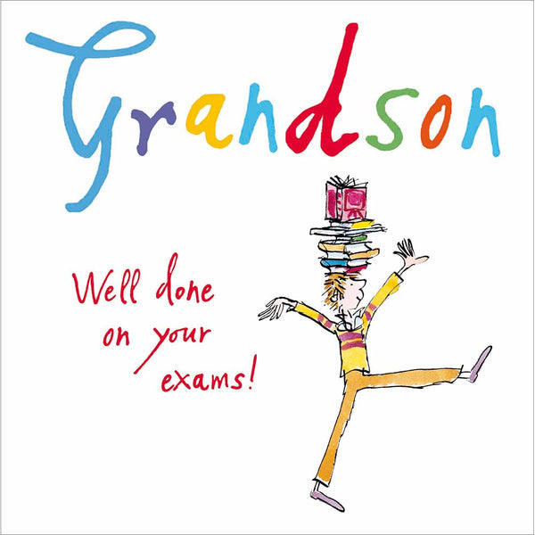 Quentin Blake Well Done On Your Exams Grandson Card - Penny Black