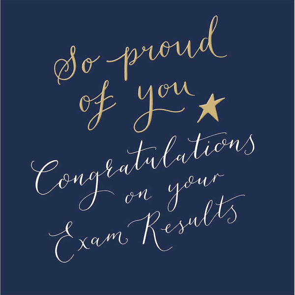 So Proud of You Calligraphy Exam Congrats Card - Penny Black