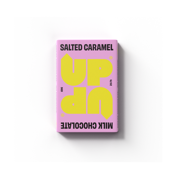 UP-UP Ethical Salted Caramel Milk Chocolate Bar 120G - Penny Black