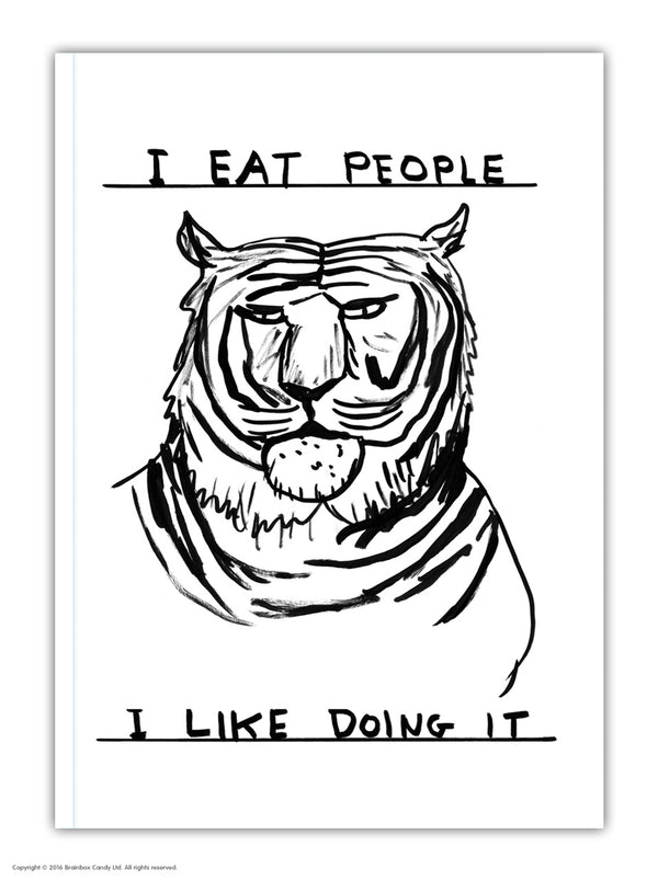 I Eat People David Shrigley A6 Notebook - Penny Black