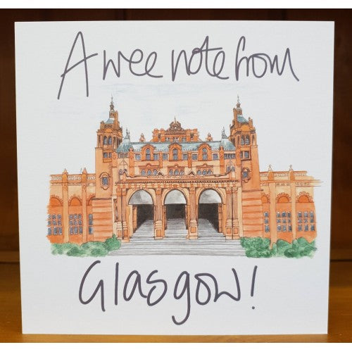 Wee Note From Glasgow Kelvingrove Art Gallery Card - Penny Black