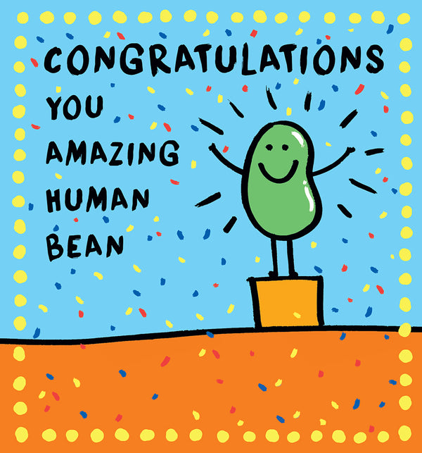 Amazing Human Bean Congratulations Card - Penny Black
