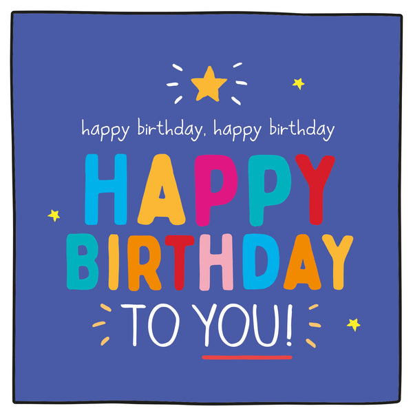 Primary Bold Happy Jackson Birthday Card - Penny Black