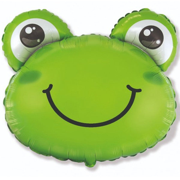 Smiley Frog 27" Foil Balloon - Penny Black