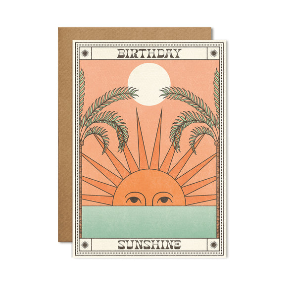 Birthday Sunshine Vintage Sunset Card - Penny Black