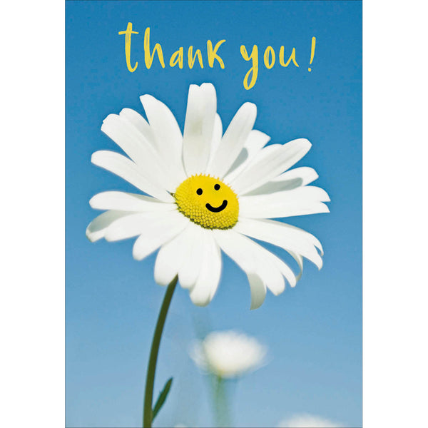 Smiley Daisy Thank You Card - Penny Black